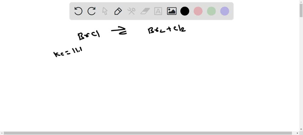 SOLVED: Bromine monochloride (BrCl) decomposes to form bromine and ...