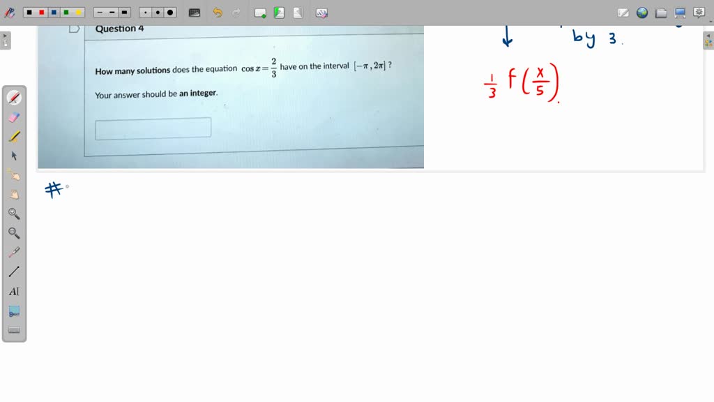 SOLVED: Question 1 (5 points) For a given function flx), the operation f(3x) will A) stretch the ...