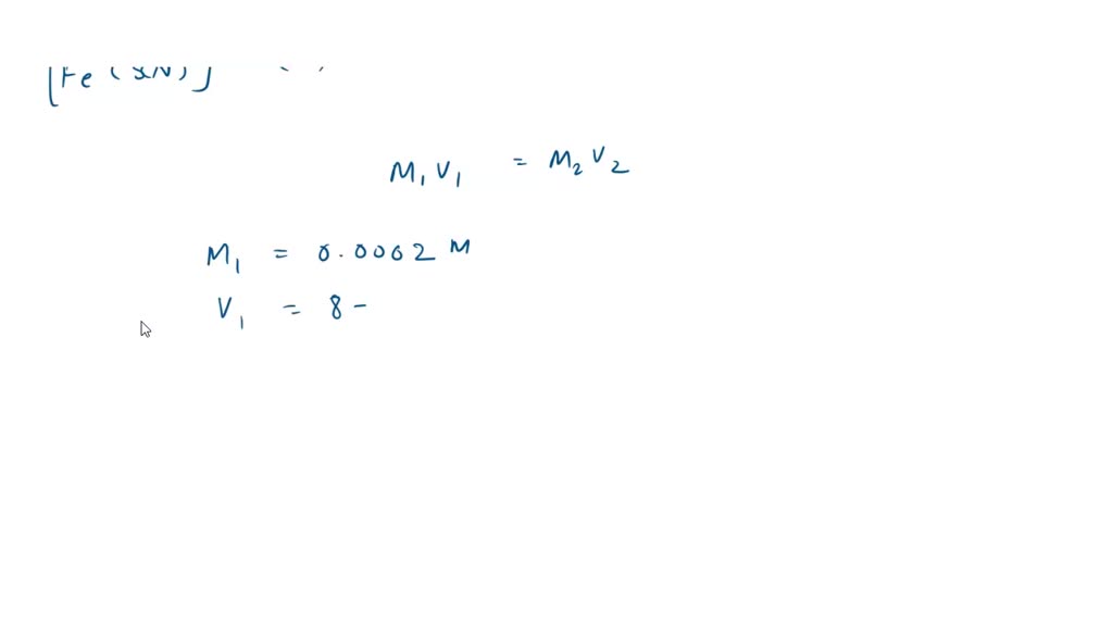 Concentration of iron(III) nitrate [Fe(NO3)3] (M): 0.20000 Color of ...