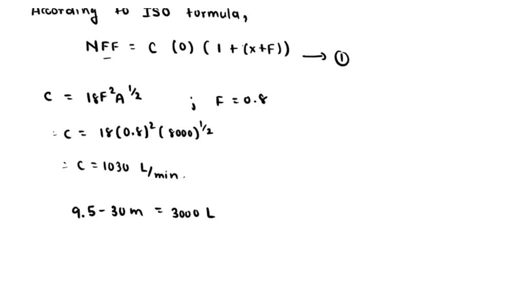SOLVED: Example Fire Protection Water Demand: Estimate the flow rate ...