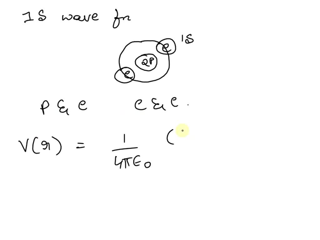 SOLVED: When the first electron in the He atom is described by the 1s ...