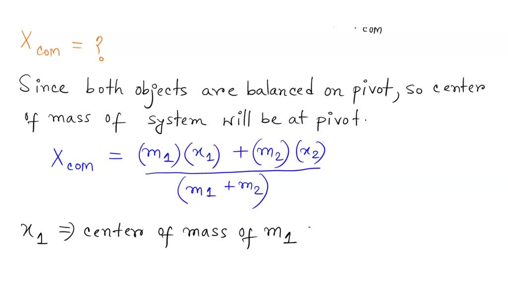 SOLVED: The two objects in the figure (Figure 1) are balanced on the pivot: Pant What distance d ...