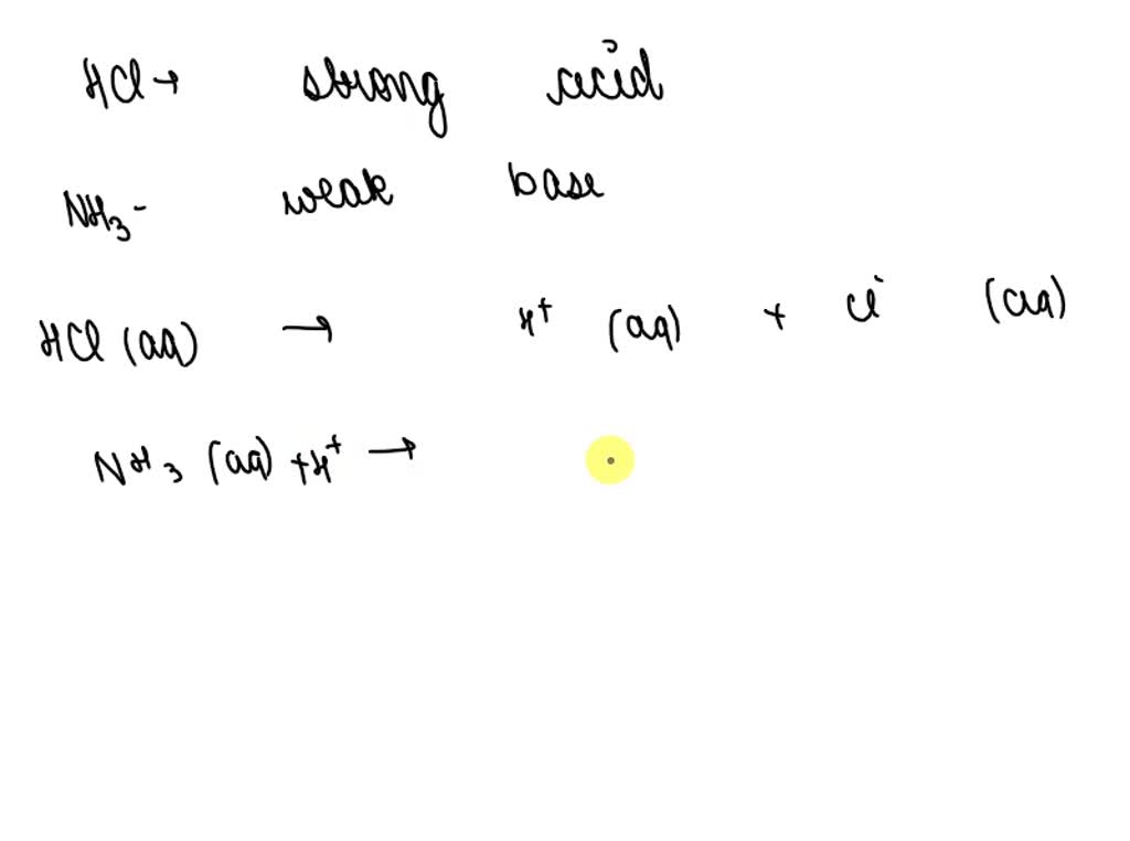 SOLVED: The addition of HCI and to water produces a buffer solution: NH3 KOH KNO3 HNO3