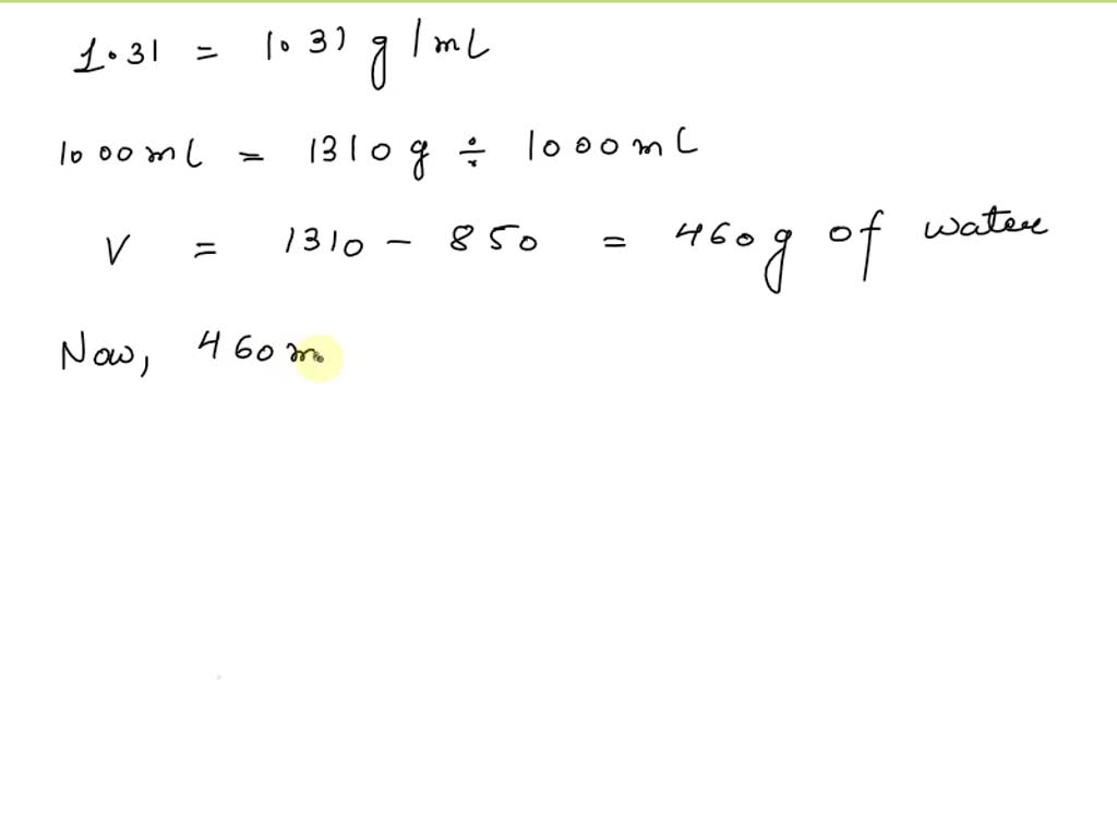 SOLVED: 5.A. Syrup; USP is prepared by dissolving 850 g of sucrose in ...