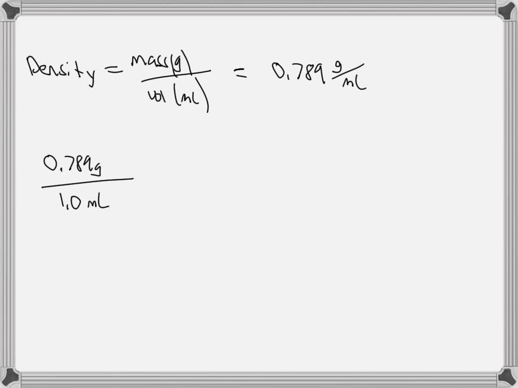 SOLVED: how can density be used as a conversion factor