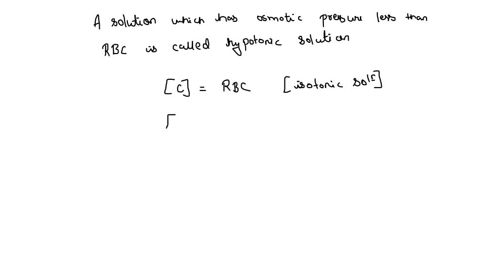 SOLVED: A solution that has a lower concentration of solutes in ...