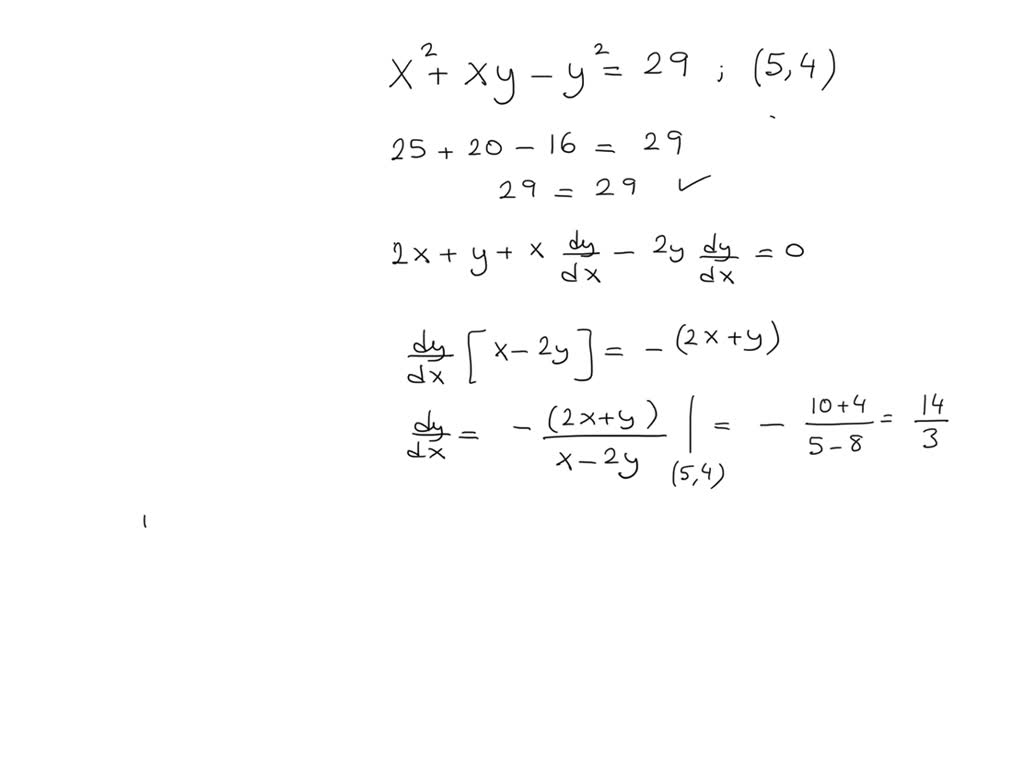 SOLVED: Verify that the given point is on the curve and find the lines that are (a ) tangent and ...