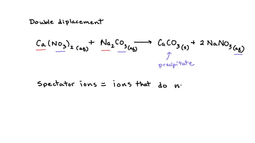 SOLVED: What are the spectator ions in the following reaction: Ca(NO3)2 ...