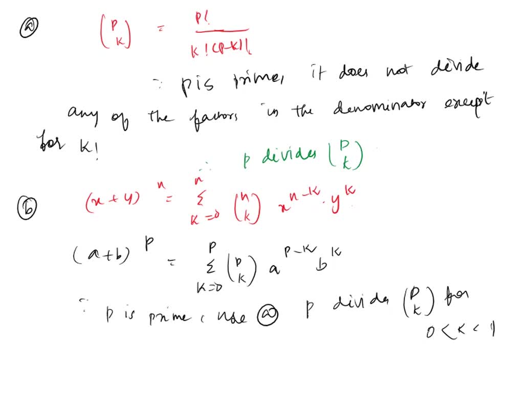 SOLVED: Let p be a prime number: The following exercises lead to a ...