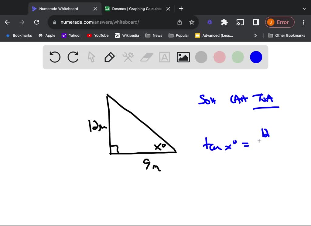 SOLVED: 'A 12 meter flagpole casts a 9 meter shadow: Find the angle of ...