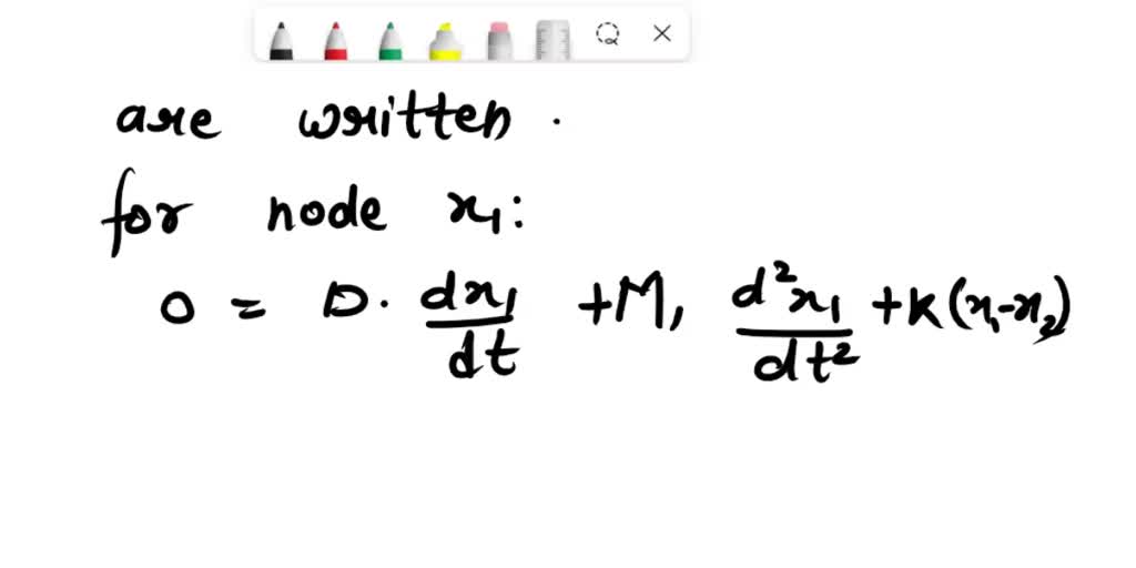 29. Write, but do not solve, the equations of motion for the translational mechanical system ...