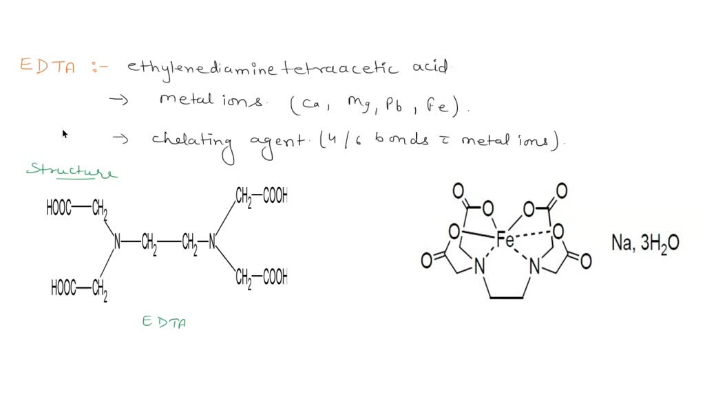 SOLVED: One common compound that is used in detecting metal cations is ...