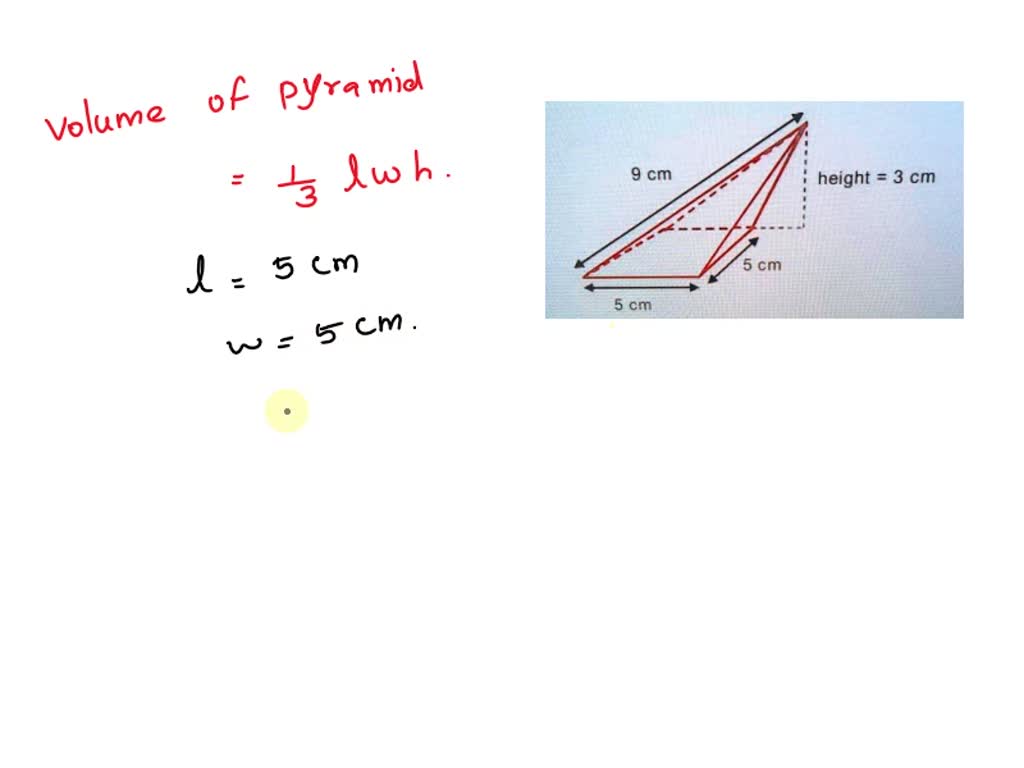 The diagram shows square-based pyramid The length of each side of the ...