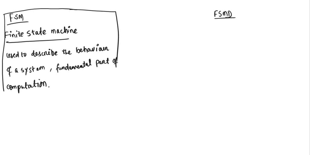 Describe the difference between FSM and FSMD. (Hint: draw the block ...