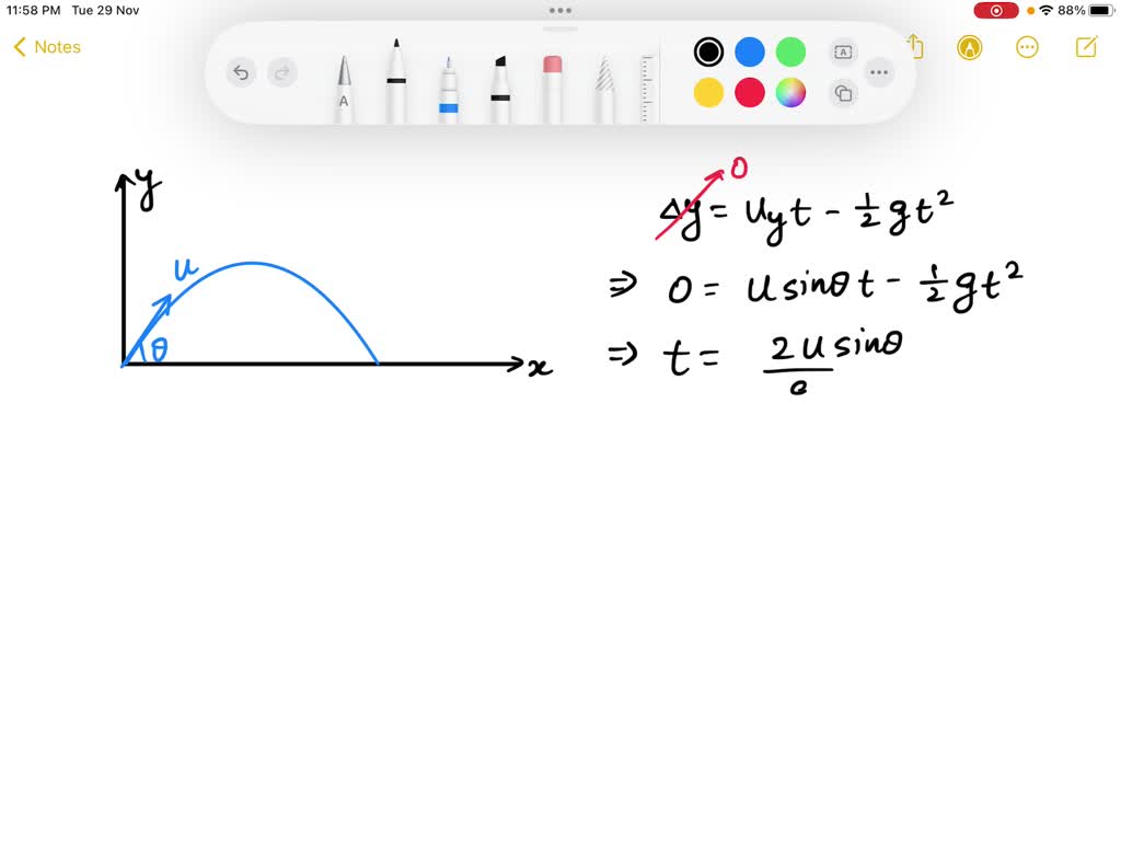 SOLVED: The maximum range of a projectile occurs when it is aimed at a 45 degree angle if air ...
