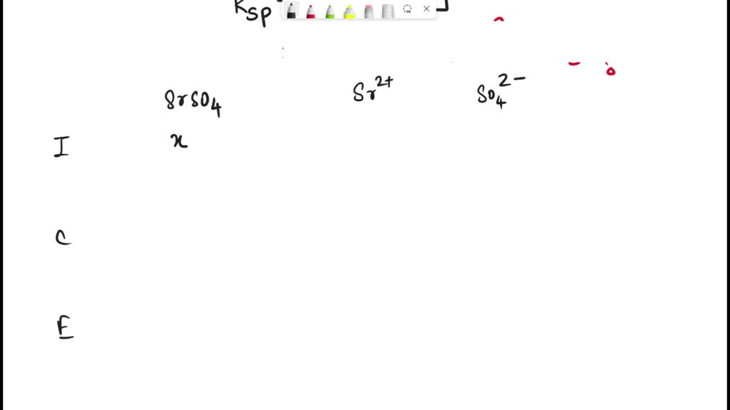 SOLVED: How do I calculate the solubility (g/L) of SrSO4 in a 0.0172 M ...