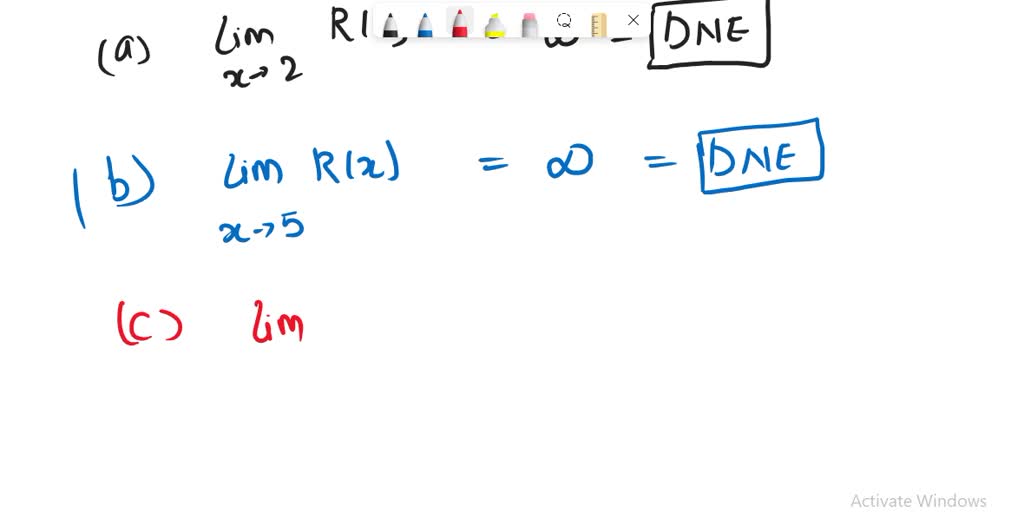 SOLVED: For the function R whose graph is shown state the following ...