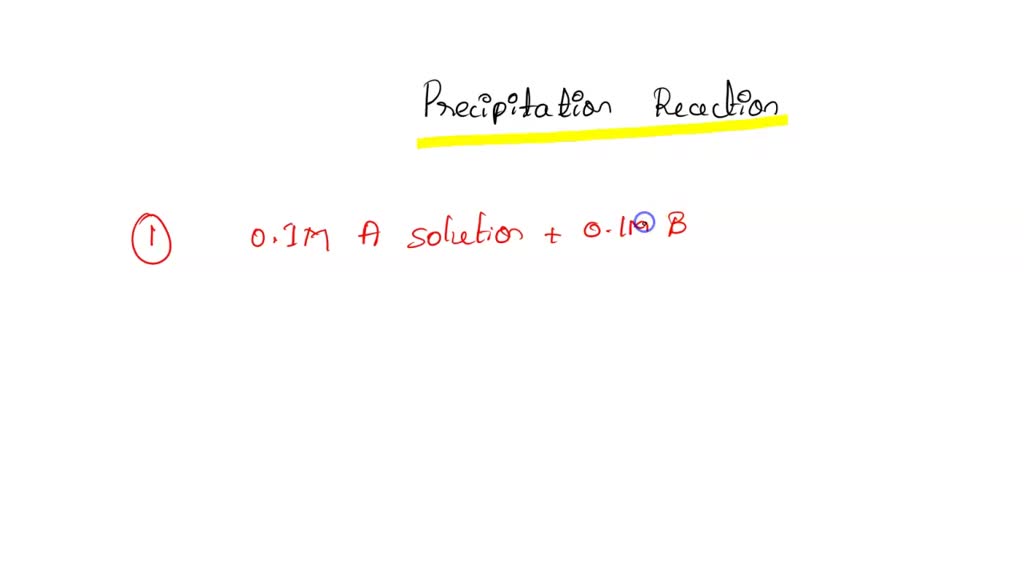 SOLVED: CHEMICAL REACTIONS Part 1: Precipitation Reactions Referring to the prelab reading in ...