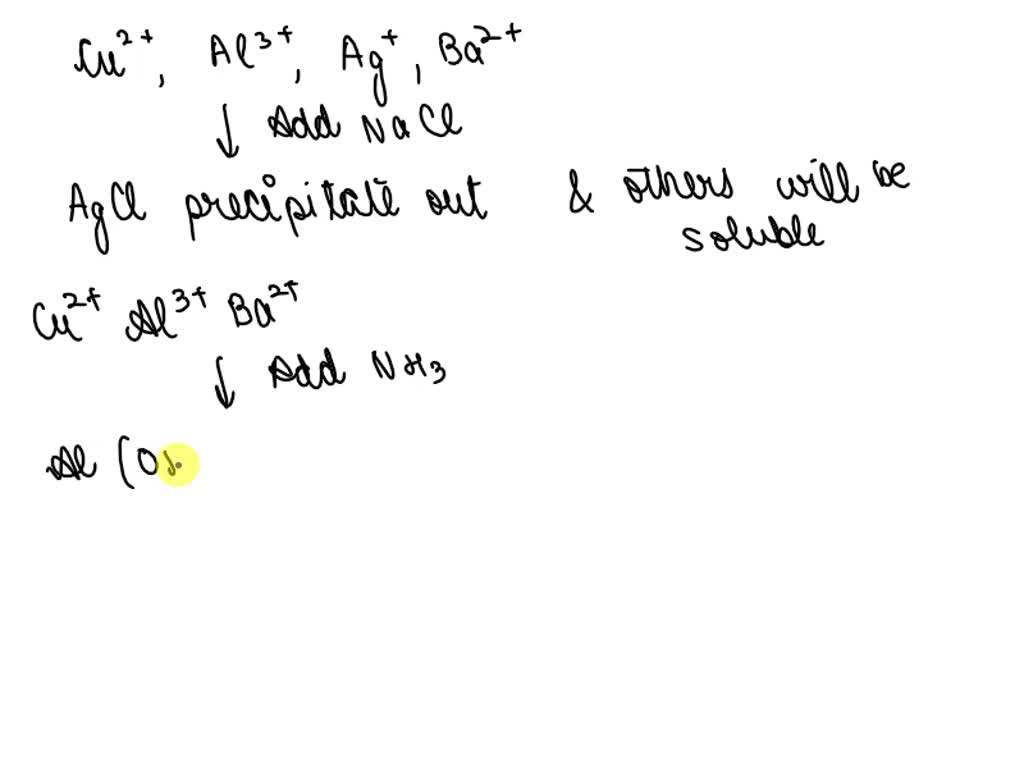 SOLVED: create a flow chart by use common reagents, Na2CO3, NaOH, NH3 ...