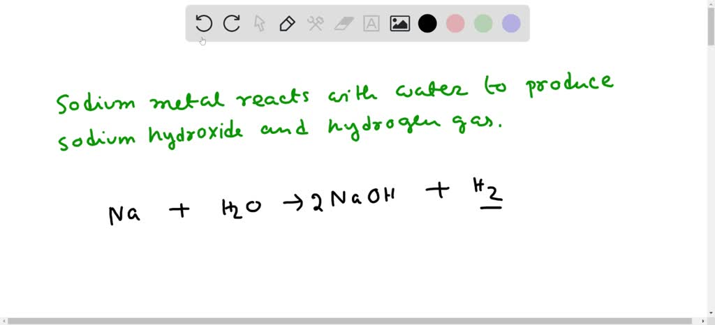 SOLVED: Write balanced equation for Sodium metal react with water to form Sodium Hydroxide along ...