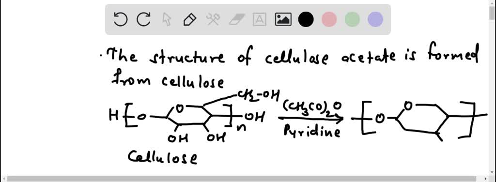 SOLVED: Cellulose is converted to cellulose acetate by treatment with ...
