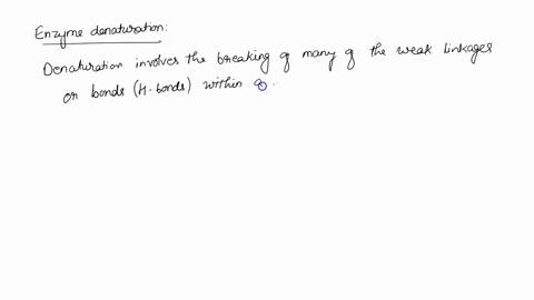 Define enzyme denaturation in terms of protein structure...