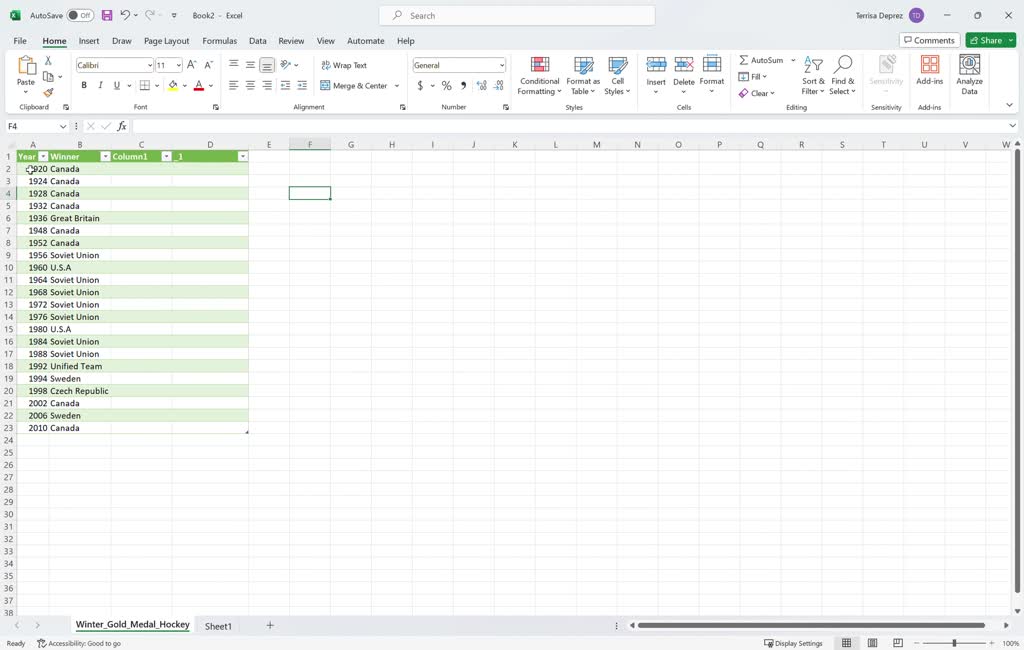 Question 2: Import the file into Excel using the correct file format ...