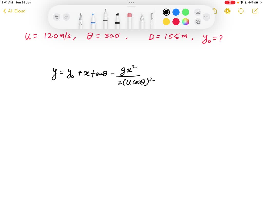 SOLVED: Learning Goal: To practice Problem-Solving Strategy 4.1 for projectile motion problems A ...