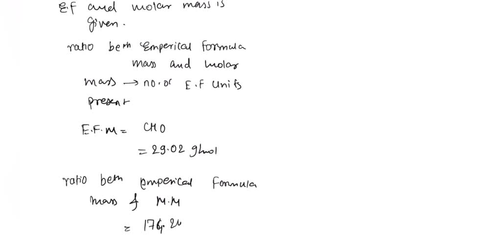 Solved What Is The Molecular Formula Of Each Of The Following Compounds A Empirical Formula