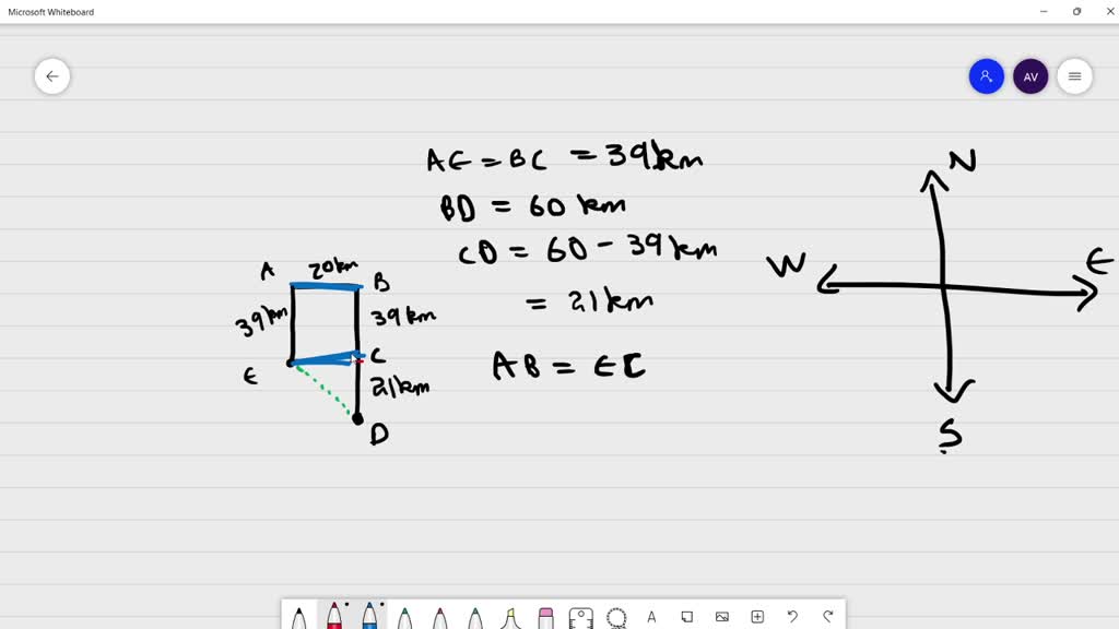 SOLVED: A ship sails 60 km due north ,then 20 km due west and finally ...