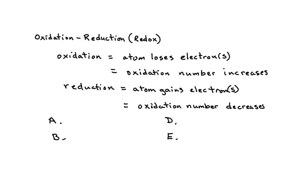 SOLVED: Select a statement that best describes the oxidation process. A ...