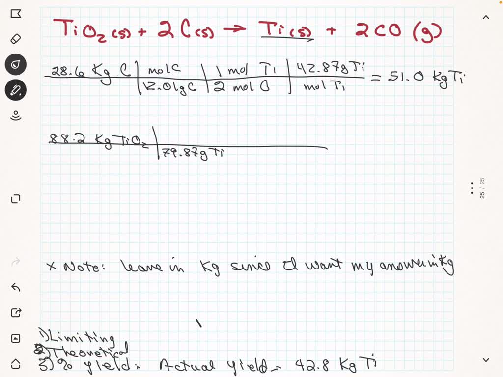 SOLVED: We can obtain titanium metal from its oxide from the following ...