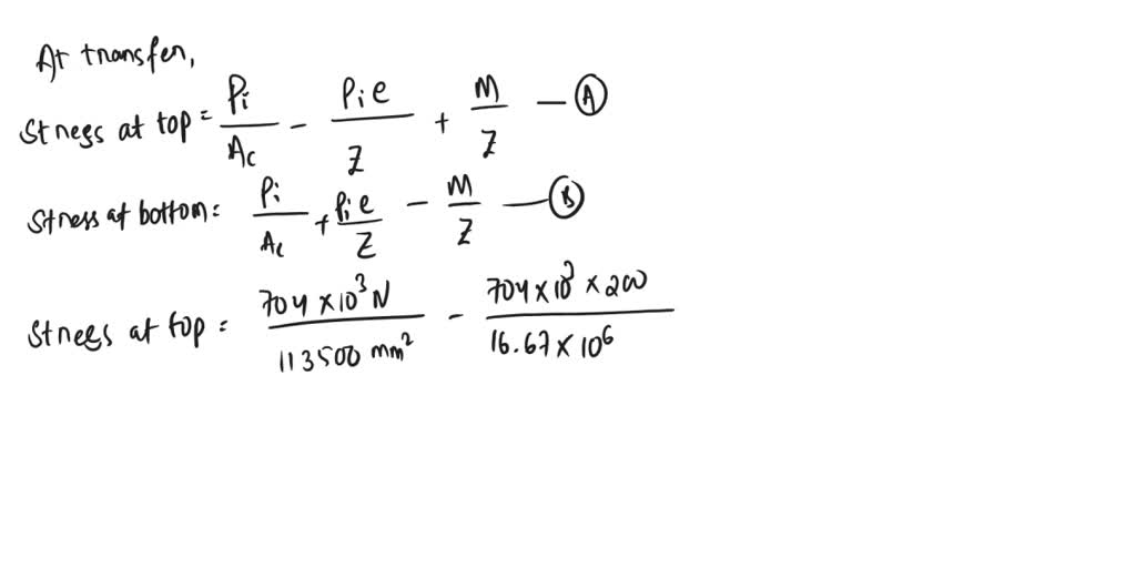SOLVED: A two-span prestressed beam with an inverted-T cross-section ...