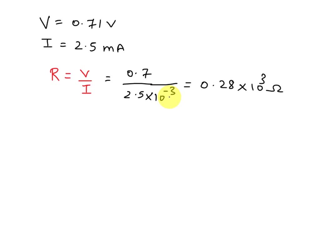 SOLVED: A room temperature small-signal silicon diode has a measured ...