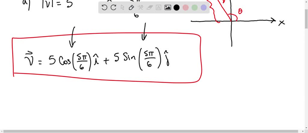 Resolve the following vectors into components: (a) The vector v⃗ in 2 ...