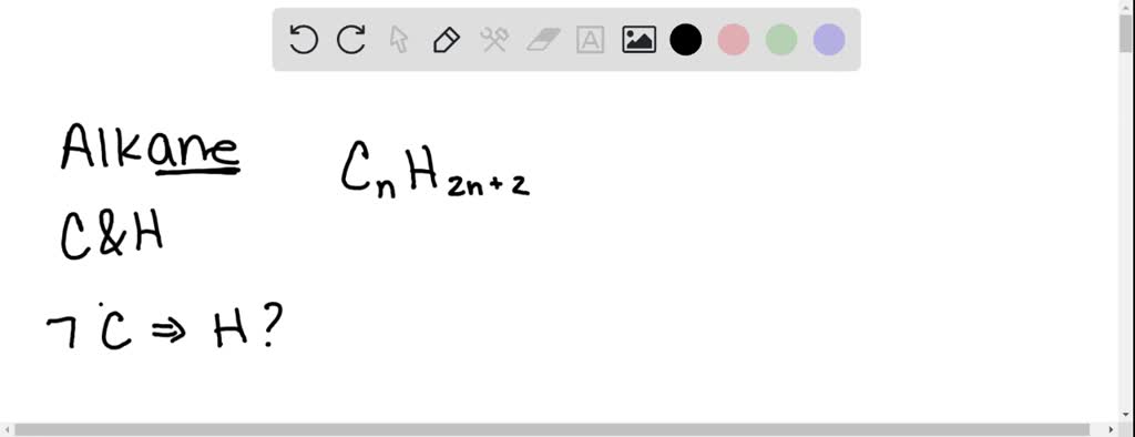 SOLVED: Based on the generic molecular formula for alkanes, CnH2n+2, if ...