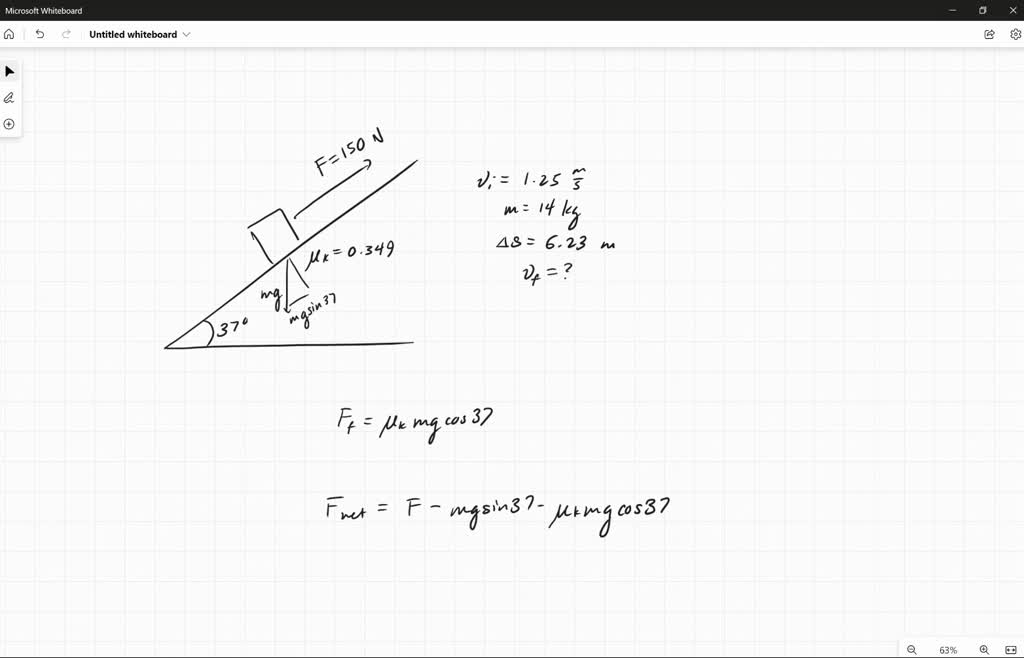 SOLVED: A crate is pulled by a force (parallel to the incline) up a ...