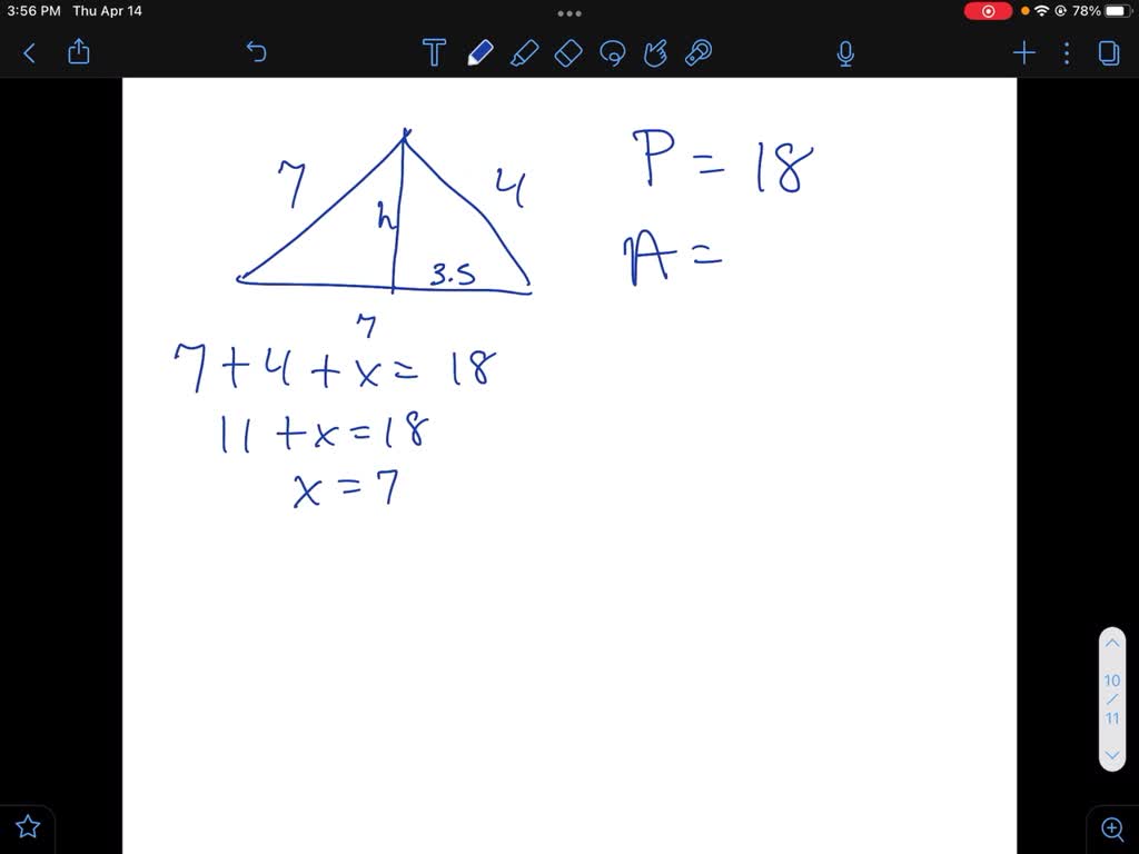 SOLVED: Find the area of the largest isosceles triangle having a ...