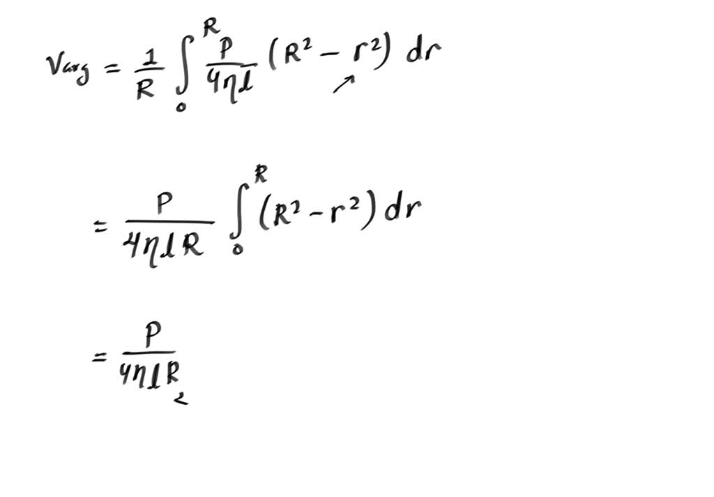 SOLVED: The velocity v of blood that flows in a blood vessel with radius R and length l at a ...