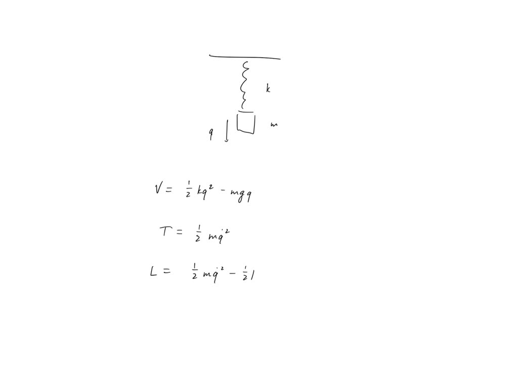 SOLVED: Obtain the Lagrangian and equation of motion for a mass 'm ...