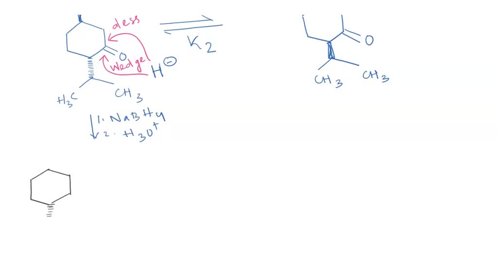 SOLVED: Write the mechanism for The reduction of menthone to menthol ...
