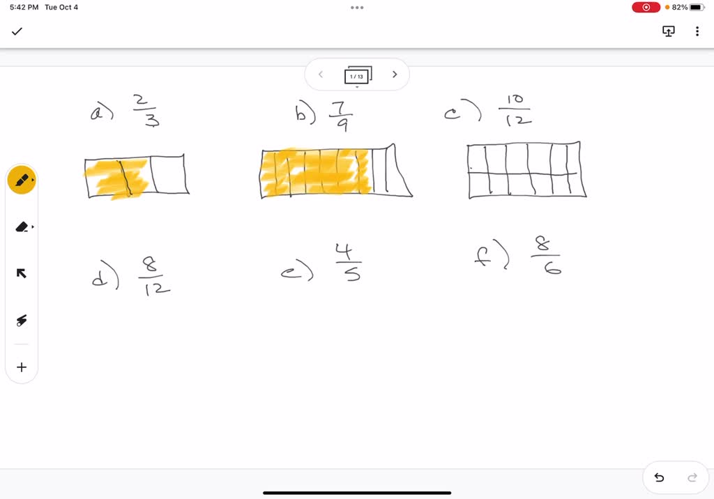 SOLVED: 'Learning task 1:illustrate the following fractions on your notebook 1 another fraction ...