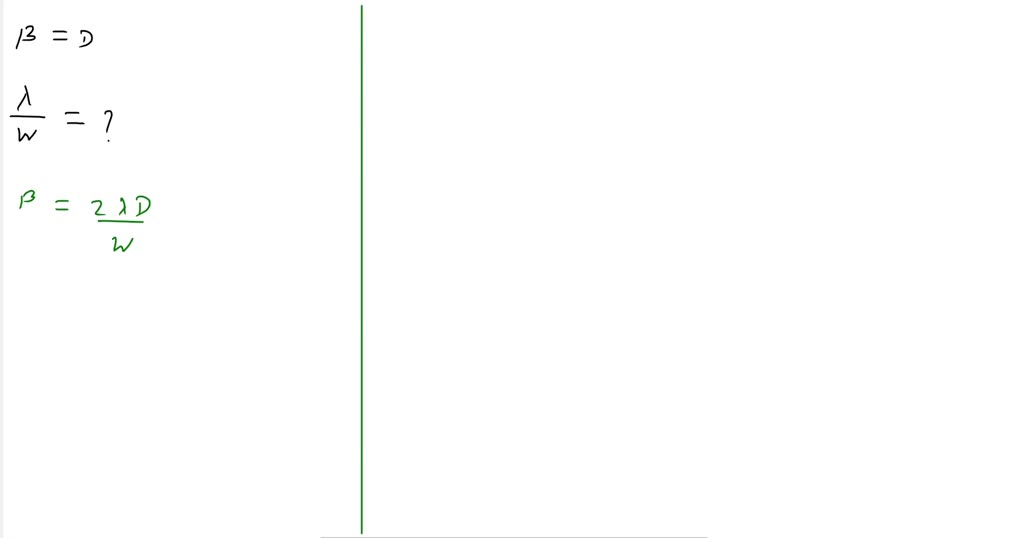 Solved The Central Bright Fringe In A Single Slit Diffraction Pattern Has A Width That Equals
