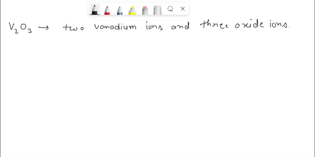 SOLVED: the name of the ionic compound V2O3 is its filling in a chart ...
