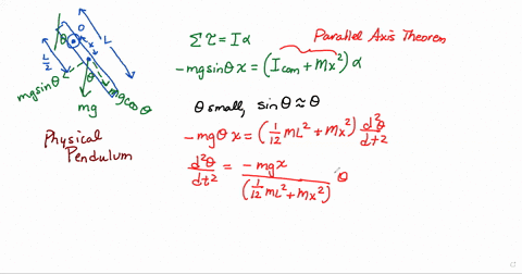In Fig. 15-31, a stick of length L=1.65 m oscillates as a...