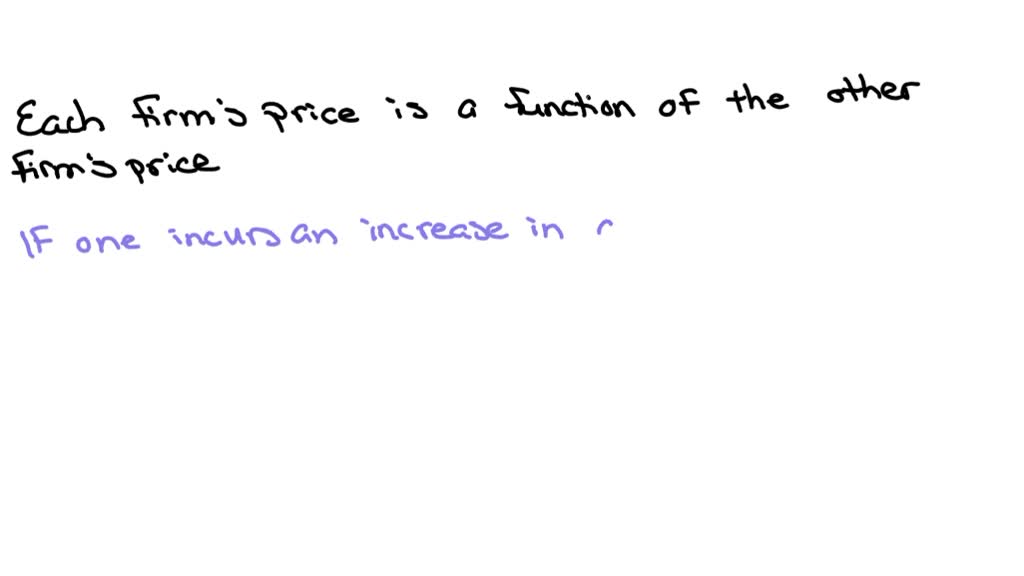 SOLVED: Bertrand model to analyze an oligopoly when firms produce an ...