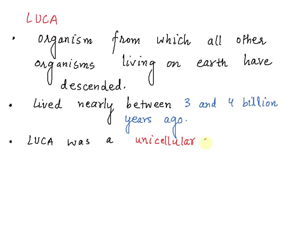 SOLVED: Please indicate which are true statements about LUCA (the Last ...