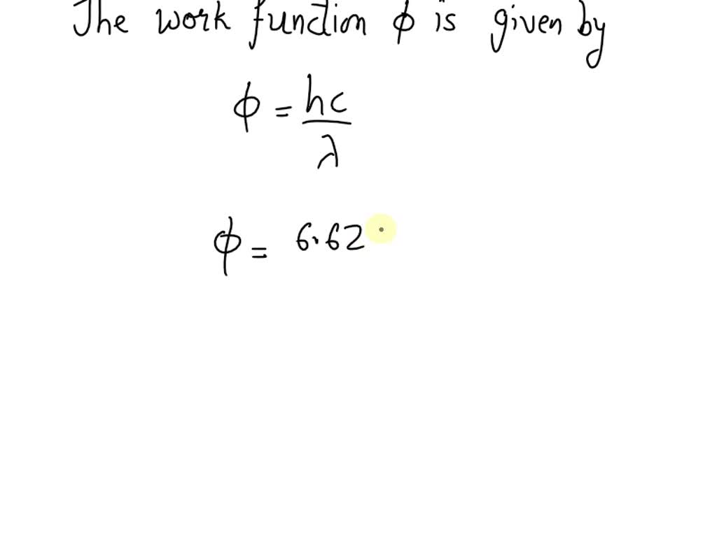 SOLVED: A beam of white light (400 - 700 nm) is incident on a photocell ...