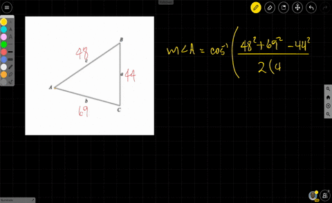 Consider a triangle ABC like the one below. Suppose that a