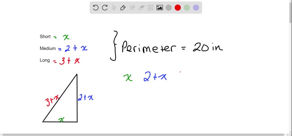 SOLVED: The longest side of a triangle is 3in. longer than the shortest ...